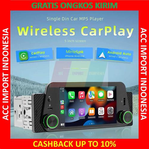 Jual Head Unit Mobil Single 1 DIN MP5 Bluetooth Touch Screen 5 Inch ...