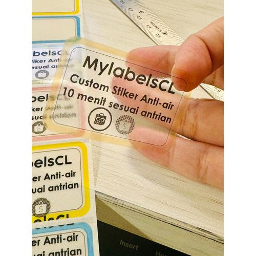 Jual FRAME BORDER Transparant Bening Label Nama Stiker Waterproof ...