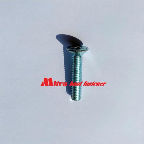 Jual JF M4 Baut Kepala Obeng + Rata Flat Head Galvanis 4x10 4x20 4x30 4x50 - M4x10 - Kab. Bekasi ...