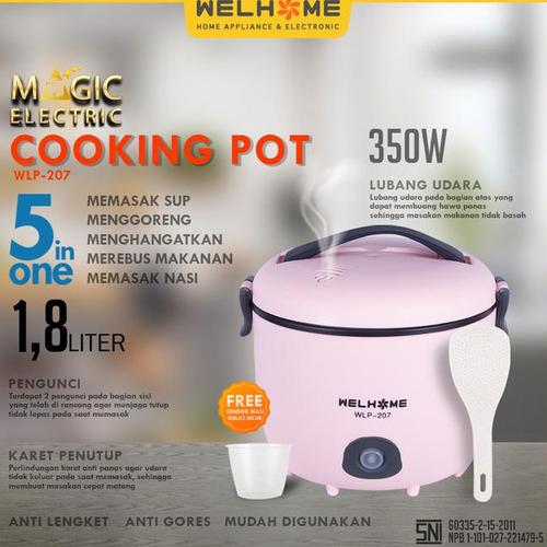 Jual Welhome Magic Com 5in1 Rice Cooker 1,5L Serbaguna WLP 207 - Electric Cooking Pot - Jakarta ...