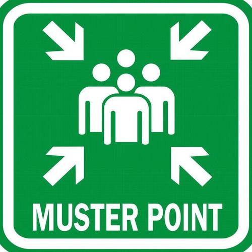 Jual Safety Sign Muster Point Ukuran 30 X 30 Cm + Acrillic - Jakarta ...