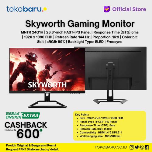 Promo Skyworth 24G1H Monitor Gaming 23.8" (23.8inch) LED Full HD 144Hz ...