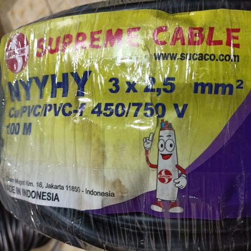 Jual Kabel NYYHY 3x2,5 3x2.5 mm SUPREME Roll 100 Meter Kabel Serabut - NYMHY(Black) - Jakarta ...