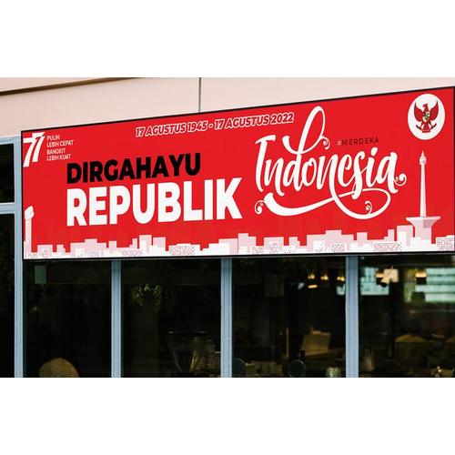 Jual BANNER SPANDUK HUT RI Kemerdekaan Banner Agustusan dirgahayu - HUT ...