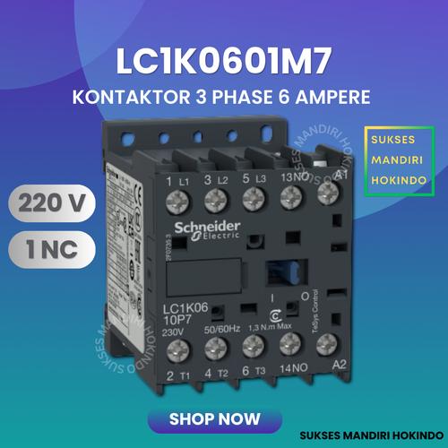 Jual Kontaktor LC1K0601 220V 3 Phase 6 Ampere Contactor 3P 6A ...