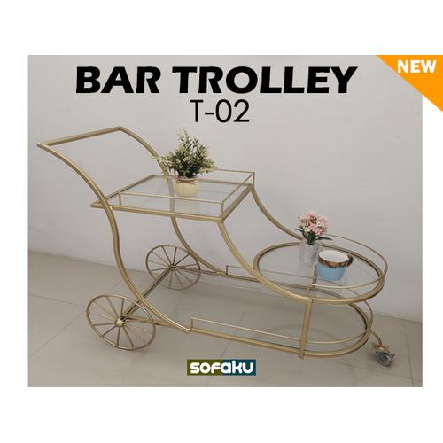 Jual 𝐒𝐎𝐅𝐀𝐊𝐔 : BAR TROLLEY Rak T-02 - Rak Dapur Trolley Mewah Besi Gold ...