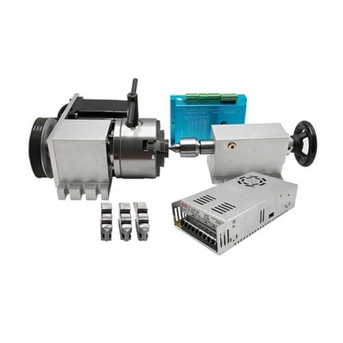 Jual Nema 23 Closed Loop Motor Kit K11-100mm 3-Jaw Chuck CNC 4th Axis 6 ...