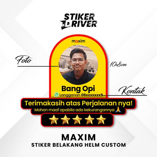 Jual STIKER DRIVER MAXIM / UNTUK CUSTOM FOTO SENDIRI! GOJEK GRAB - MAX ...