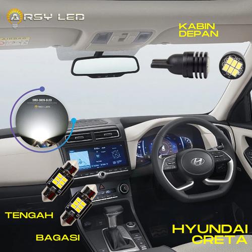 Jual Lampu LED Kabin Plafon Plat Mundur Hyundai CRETA Super Terang ...