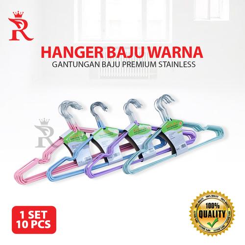Jual Hanger Pakaian Dewasa Premium Gantungan Baju Rubber Coating Anti ...