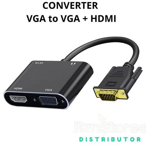 Jual ADAPTER SPLITTER VGA KE HDMI VGA+AUDIO CONVERTER VGA TO HDMI VGA ...