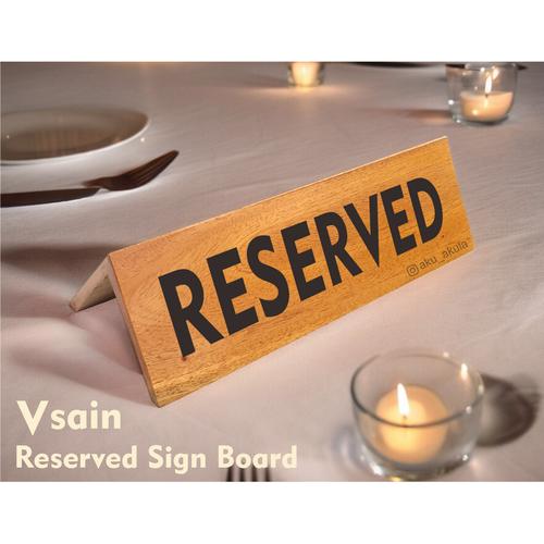 Jual Papan Kayu Mahoni Reserved Sign Board - [Vsain] - Kota Bekasi ...
