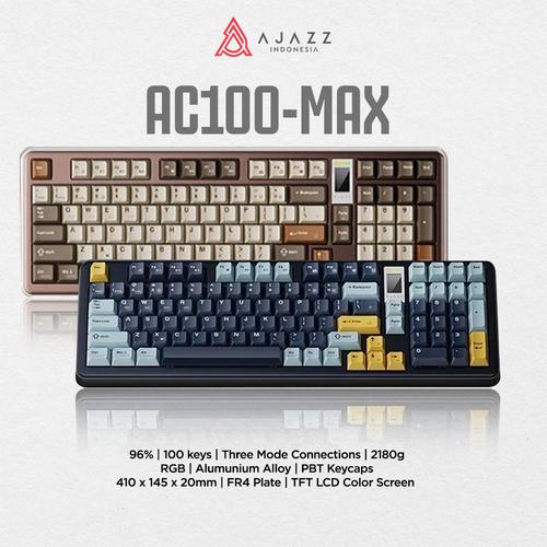 Promo Ajazz AC100 MAX 96% Layout Alumunium CNC Mechanical Keyboard ...