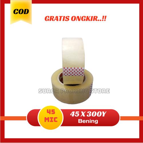 Jual Lakban 300yard | Lakban jumbo 300yard bening | lakban coklat 300 yard - BENING, 45MM X 300Y ...