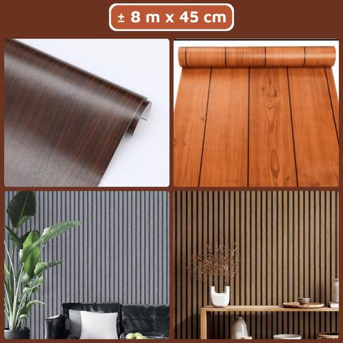 Jual Wallpaper Motif Kayu Panel Wallpaper Motif Kayu 10 Meter x 45 cm ...