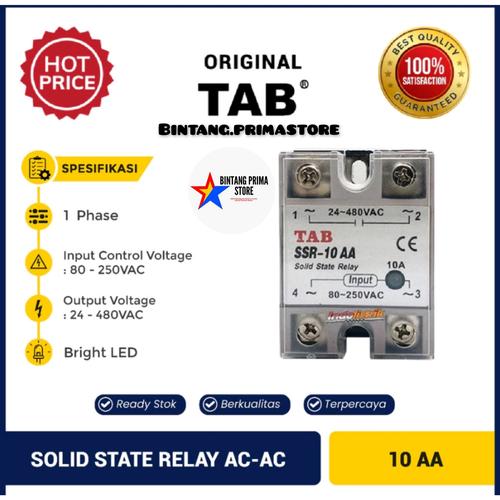 Jual Solid State Relay 1 Phase SSR-10DA TAB - 1 Phase DC-AC 10A - Jakarta Pusat - Bintang ...