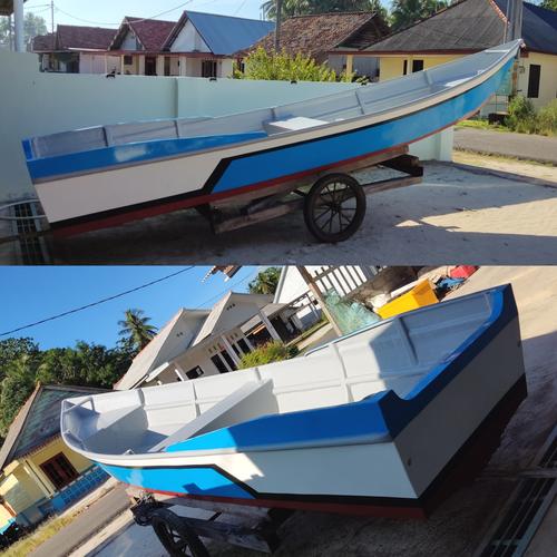 Jual Kapal Perahu Full Fiber Glass 5,1M X 1.35 Cetakan Rapi Model Sayap ...
