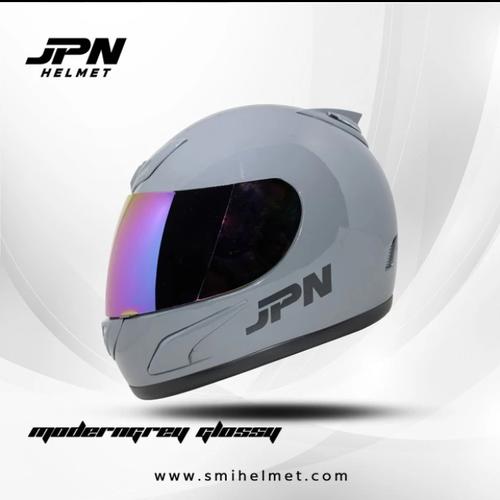 Jual helm JPN fullface polos modern grey glossy - modern grey, M - Kab ...