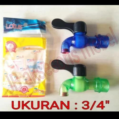 Jual KRAN AIR PLASTIK BENING TRANSPARAN 3/4" Merk LOTUS / KERAN AIR PVC ...