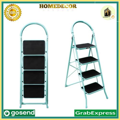 Jual Fixsteps Tangga Lipat Aluminium Stool 4 Step - Biru / 4 STEP STOOL ...