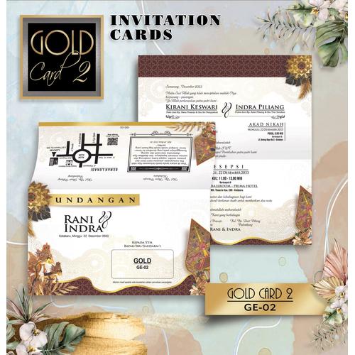 Jual GE 02 Gold Card 2 Blanko Undangan | Blangko Undangan | Undangan ...