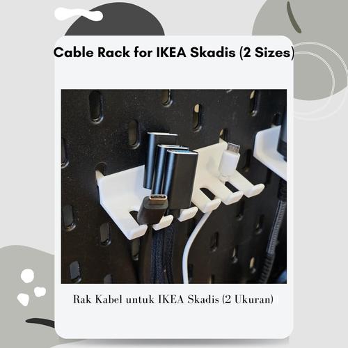 Jual Cable Rack For IKEA Skadis (2 Sizes ) /Rak Kabel untuk IKEA Skadis ...