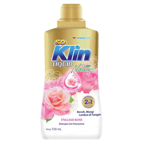 Jual SO KLIN DETERGEN CAIR ENGLISH ROSE BOTOL 720 ML PCS - Jakarta ...