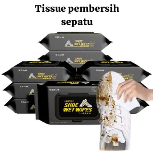 Jual Tissue pembersih sepatu/ shoe wet wipes isi 80 lembar / tissue ...