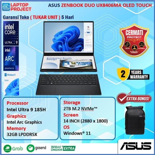Jual ASUS ZENBOOK DUO UX8406MA OLED TOUCH ULTRA 9 185H 32GB 1TB 14.0 3K ...