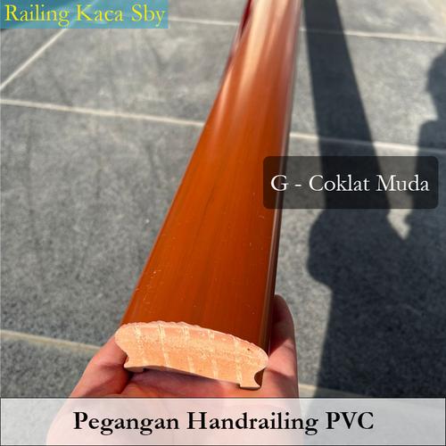 Jual HANDRAIL PVC PEGANGAN RAILING TANGGA WARNA COKLAT MUDA DOFF - Kota ...