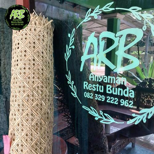Jual anyaman rotan lembaran / motif bunga tanjung / webbing rattan ...