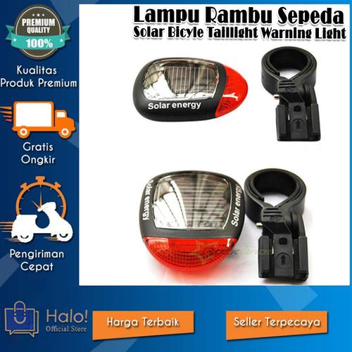 Jual Solar Bicyle Taillight Warning Light / Lampu Rambu Sepeda ...