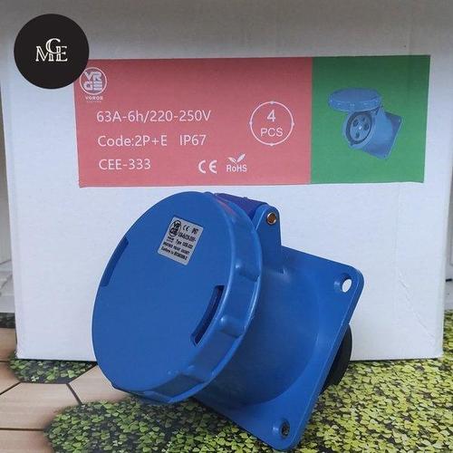 Jual Industrial Panel Socket 3Pole 63A Cee 333 3Pin Stop Kontak Genset ...
