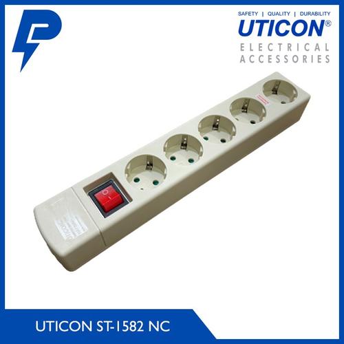 Jual Uticon Stop Kontak Arde Terminal 5 Lubang Saklar Panel ST-1582 NC ...