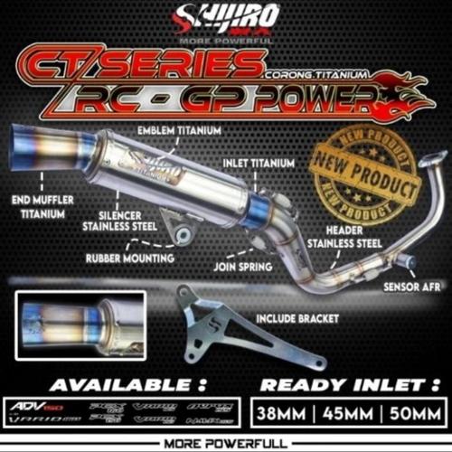 Jual Knalpot Shijiro CT RC Full Tittanium Aerox Nmax Vario 125/150PCX ...
