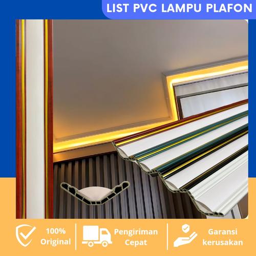 Promo List Lampu Plafon PVC/ List Gold/ List Lampu LED Termurah - Kab ...