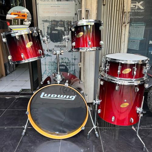 Jual LUDWIG ACCENT CS CUSTOM ELITE GLITTER CHERRY GL FADE - drum shell ...