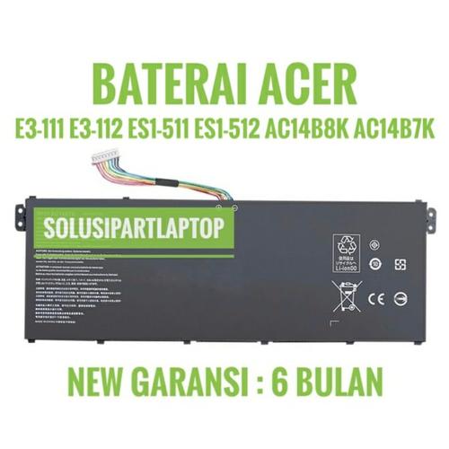 Jual Baterai ACER Aspire ES1-131 ES1-531-C1G1 (AC14B8k) 6 Cell - Kota Tangerang ...
