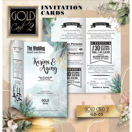 Jual GD 05 Gold Card 2 Blanko Undangan | Blangko Undangan | Undangan ...