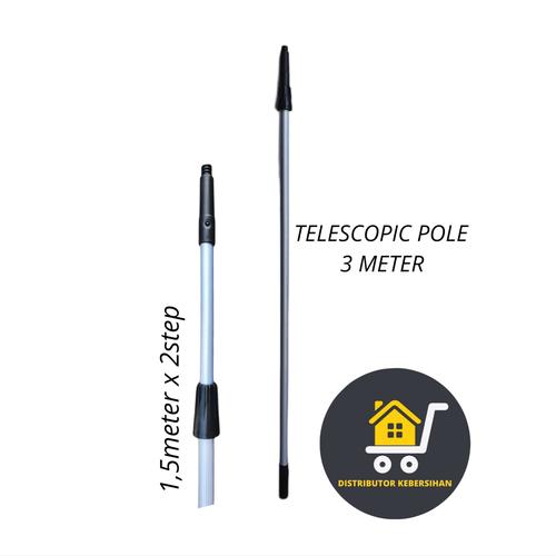 Jual telescopic pole 3 meter / telescopic pole / long stick alumunium ...