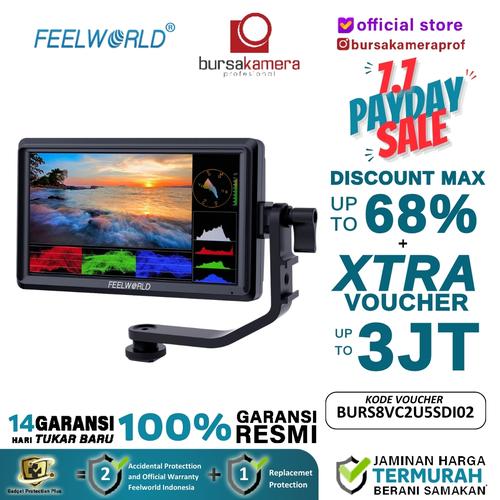 Promo Feelworld Fw568 V3 6 Inch 3d Lut Camera Field Monitor Fw 568 V 3