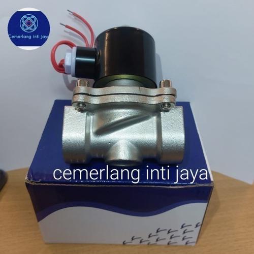 Jual Solenoid Valve Stainless 2 way 2" inch Normaly Close 220VAC / 24VDC / 2way Solenoid ...