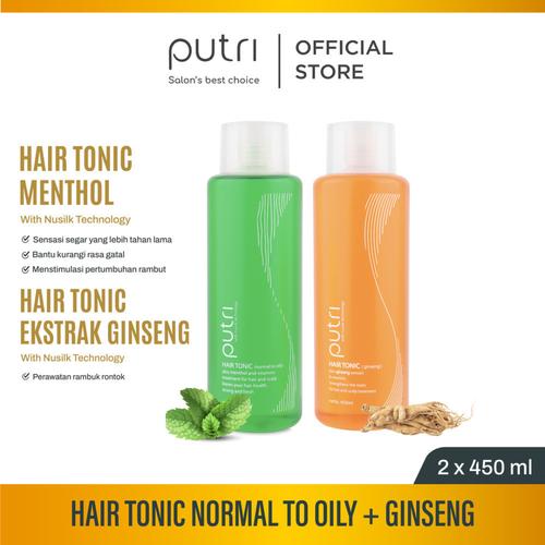 Promo Putri Paket 2 Hair Tonic Normal + Ginseng 450 ml - Yellow Green ...