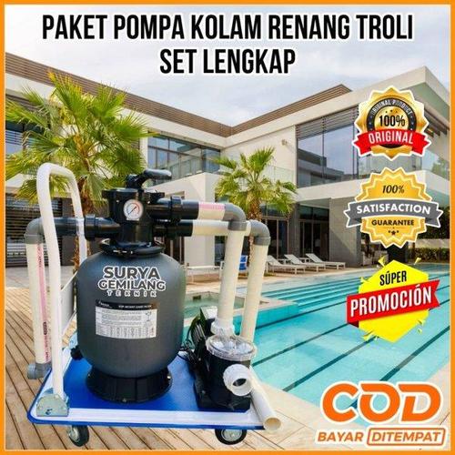 Jual Mesin Paket Pompa Kolam Renang 1Hp Set Troli Mesin Vacum Kolam ...