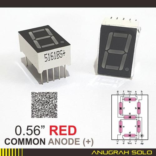 Jual Seven Segment LED 7 Segmen 0.56 inch Merah common Anode 0.56inch ...