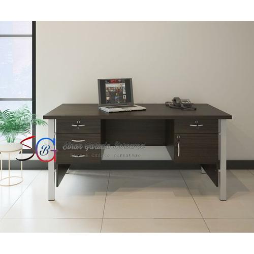Jual MEJA 1 BIRO BAHAN TEBAL BERKUALITAS / MEJA KANTOR MEJA KERJA MEJA ...