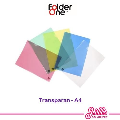 Jual Folderone Map Plastik Bening A4 / Map L Folder A4 - Kuning - Kab ...