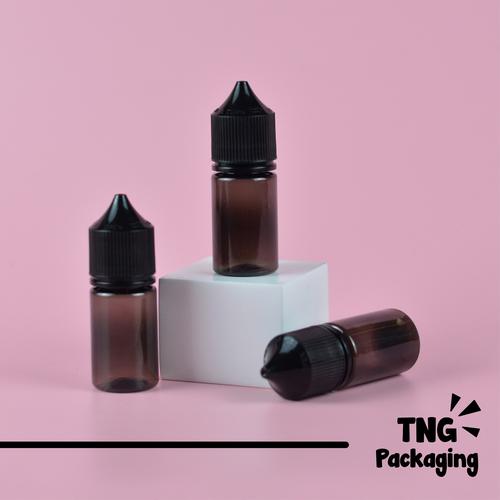 Jual Botol Plastik Chubby Gorila Tetes 30ml Hitam Transparant Botol ...