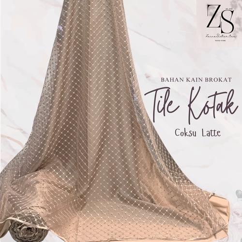 Jual Kain Brukat Tille Kotak Tille Mesh Kotak 1/2 meter Warna Coksu ...
