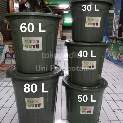 Jual Ember maroon 30,40,50,60,80 liter/Ember/Gentong/tong air pakai tutup - ABU GREAT, 40 Liter ...
